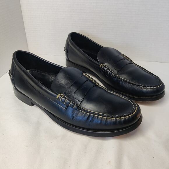 Sebago | Shoes | Sebago Dan Mens Classic Black Leather Handsewn Penny ...